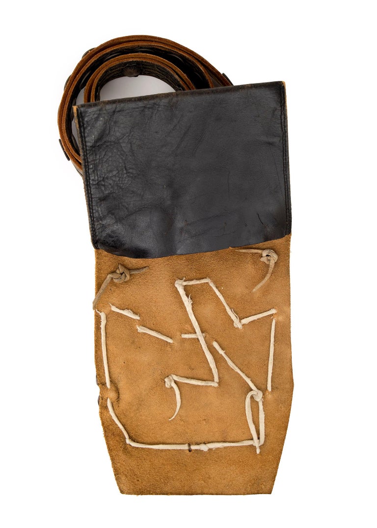 Vintage Native American Leather Bandolier Bag, Navajo, circa 1925-1950 ...