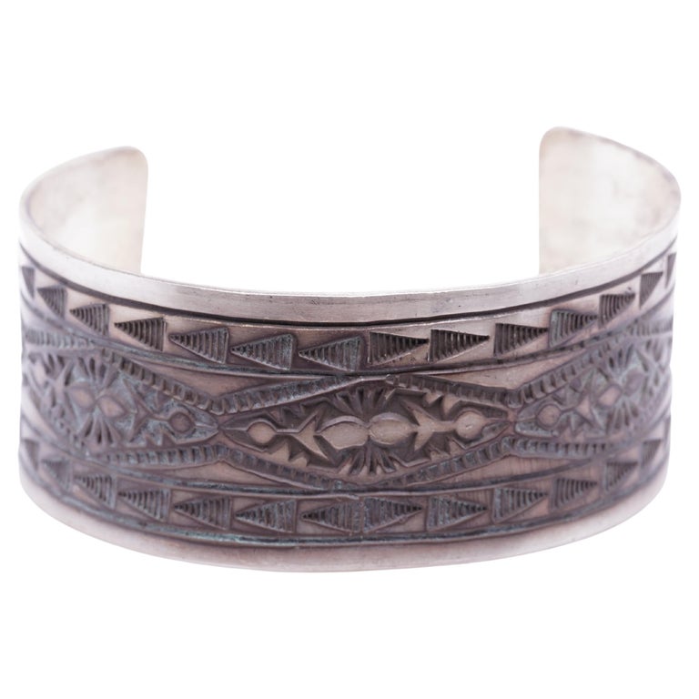 Vintage Native American Navajo R.E. Sterling 60.14 Gram Geometric ...