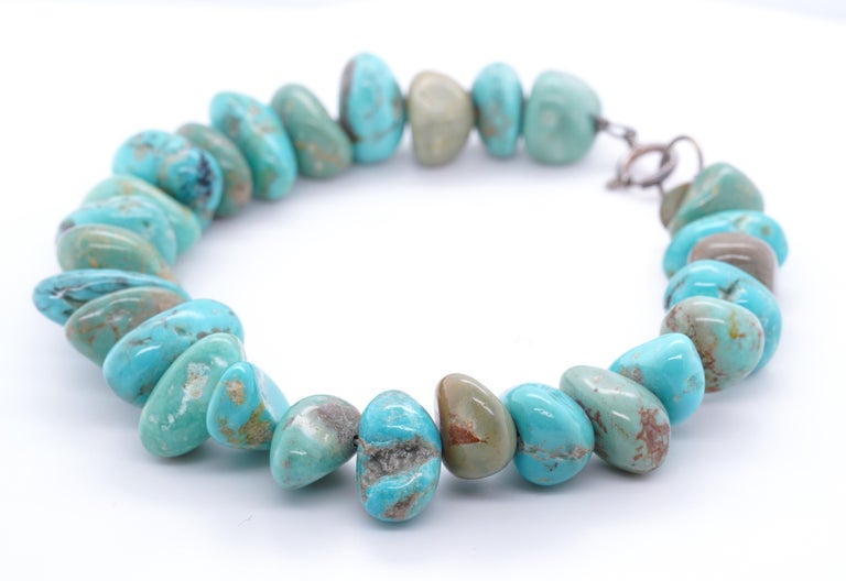 Vintage Native American Navajo Turquoise Beaded Bracelet For Sale at ...