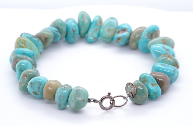 Vintage Native American Navajo Turquoise Beaded Bracelet For Sale at ...