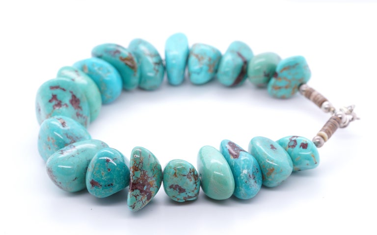 Vintage Native American Navajo Turquoise Beaded Bracelet For Sale at ...