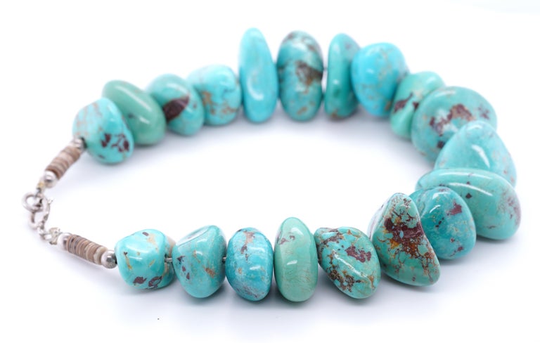 Vintage Native American Navajo Turquoise Beaded Bracelet For Sale at ...