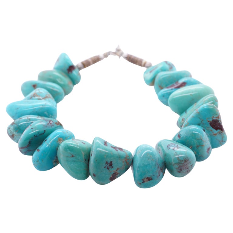 Vintage Native American Navajo Turquoise Beaded Bracelet For Sale at ...