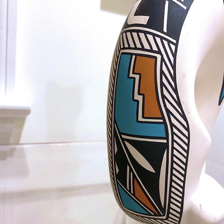 Vintage Native American Style Pottery Cat For Sale at 1stDibs