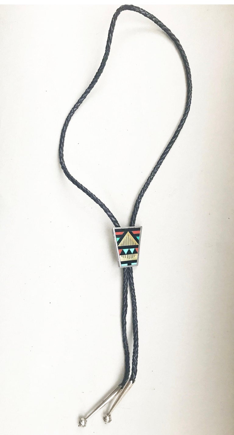 Vintage Native American Zuni Bolo Tie Sterling Jewelry Gifts For Sale ...