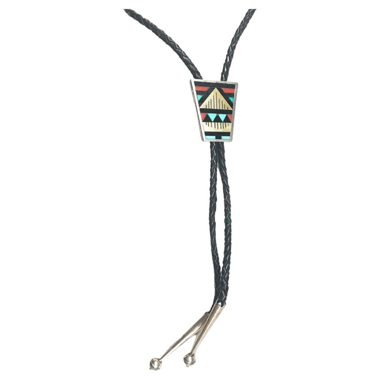 Vintage Native American Zuni Bolo Tie Sterling Jewelry Gifts For Sale ...