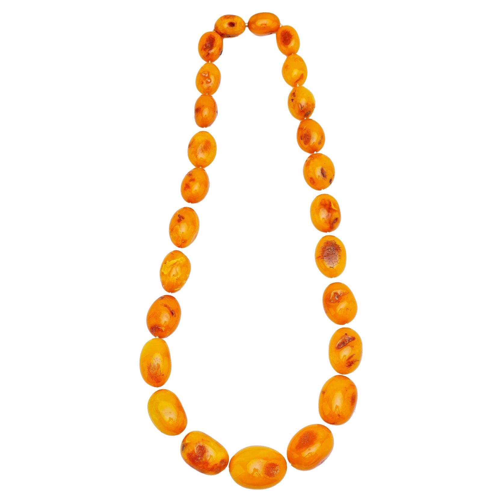 Antique Faceted Baltic Amber and Silver Beads Necklace at 1stDibs ...