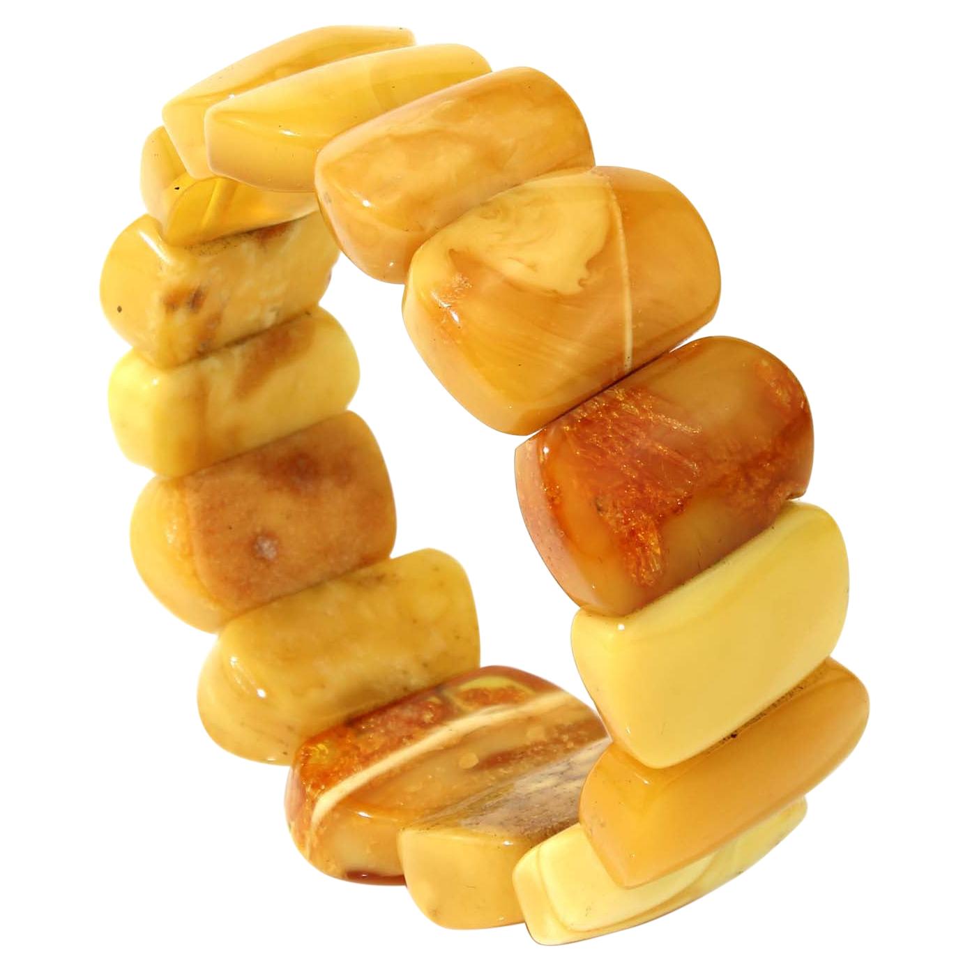 Natural Baltic White Amber Necklace For Sale at 1stDibs