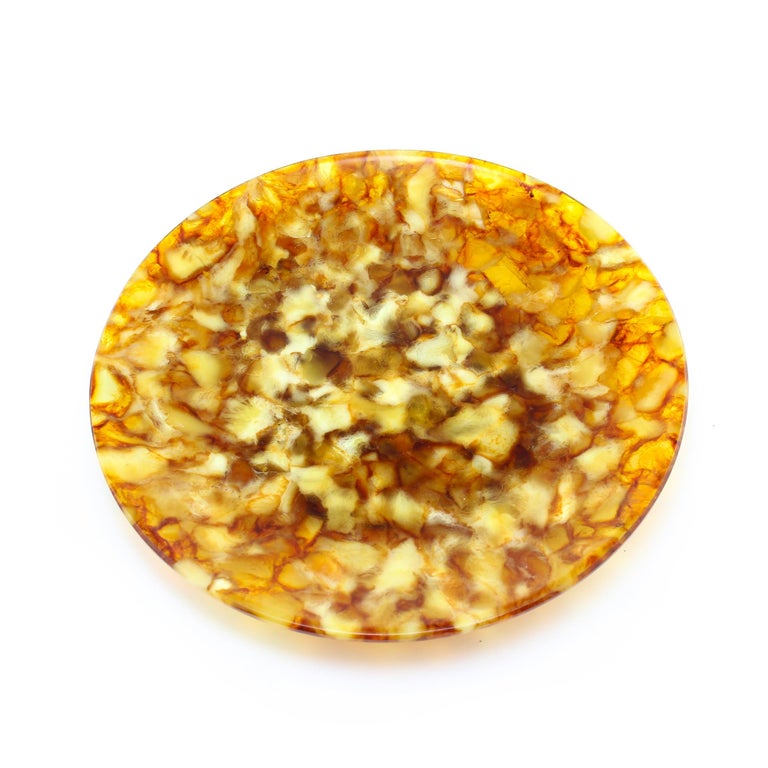 Vintage Natural Baltic Amber Plate, 1990's For Sale at 1stDibs