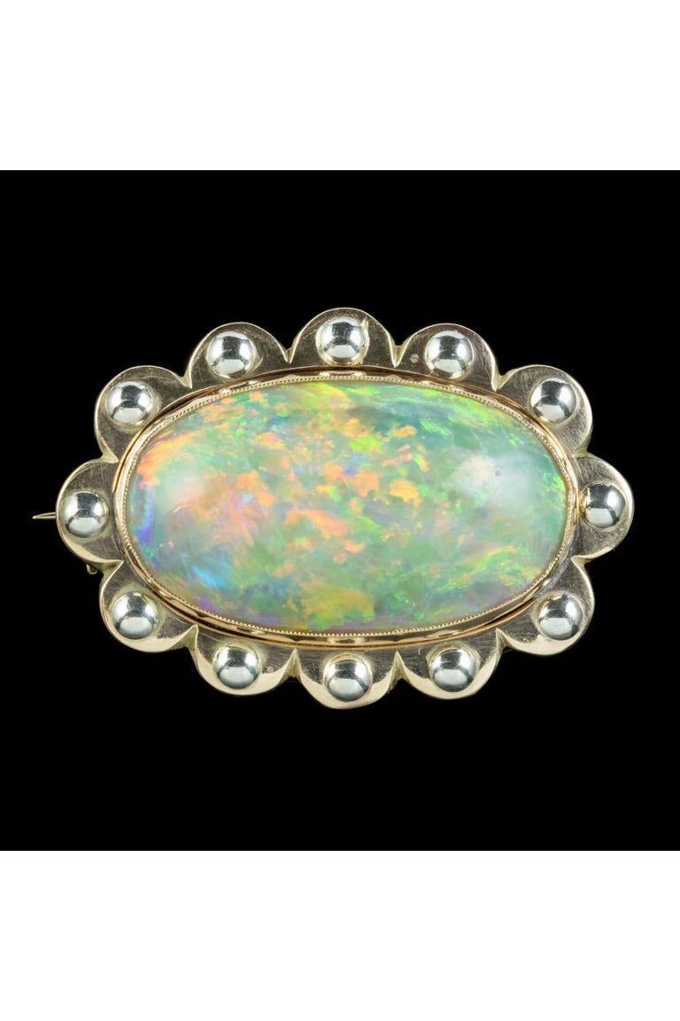 Vintage Natural Opal Brooch in 15 Carat Opal, circa 1930 For Sale at ...