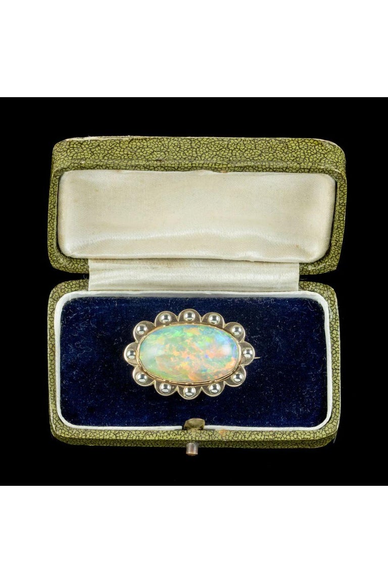 Vintage Natural Opal Brooch in 15 Carat Opal, circa 1930 For Sale at ...
