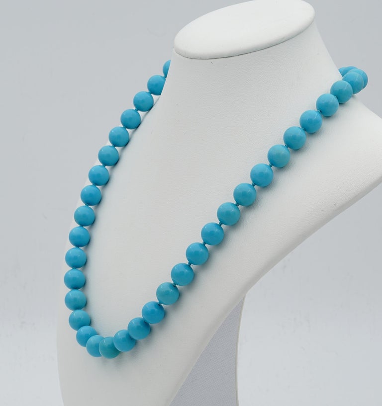 Vintage Natural Untreated Persian Turquoise Necklace at 1stDibs ...