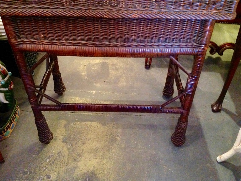 Vintage Natural Wicker Desk at 1stDibs | antique wicker desk, vintage ...