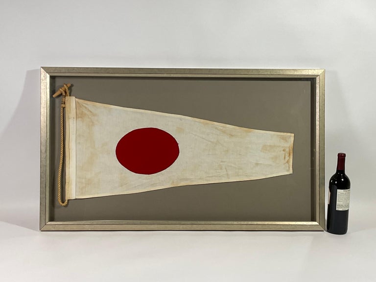 Vintage Nautical Signal Flag in Frame For Sale at 1stDibs