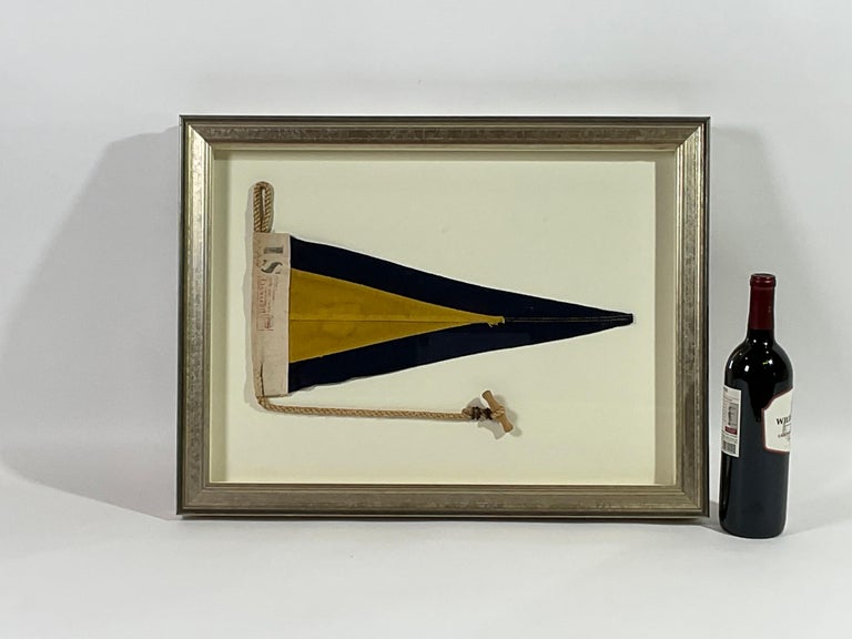 Vintage Nautical Signal Flag in Frame For Sale at 1stDibs