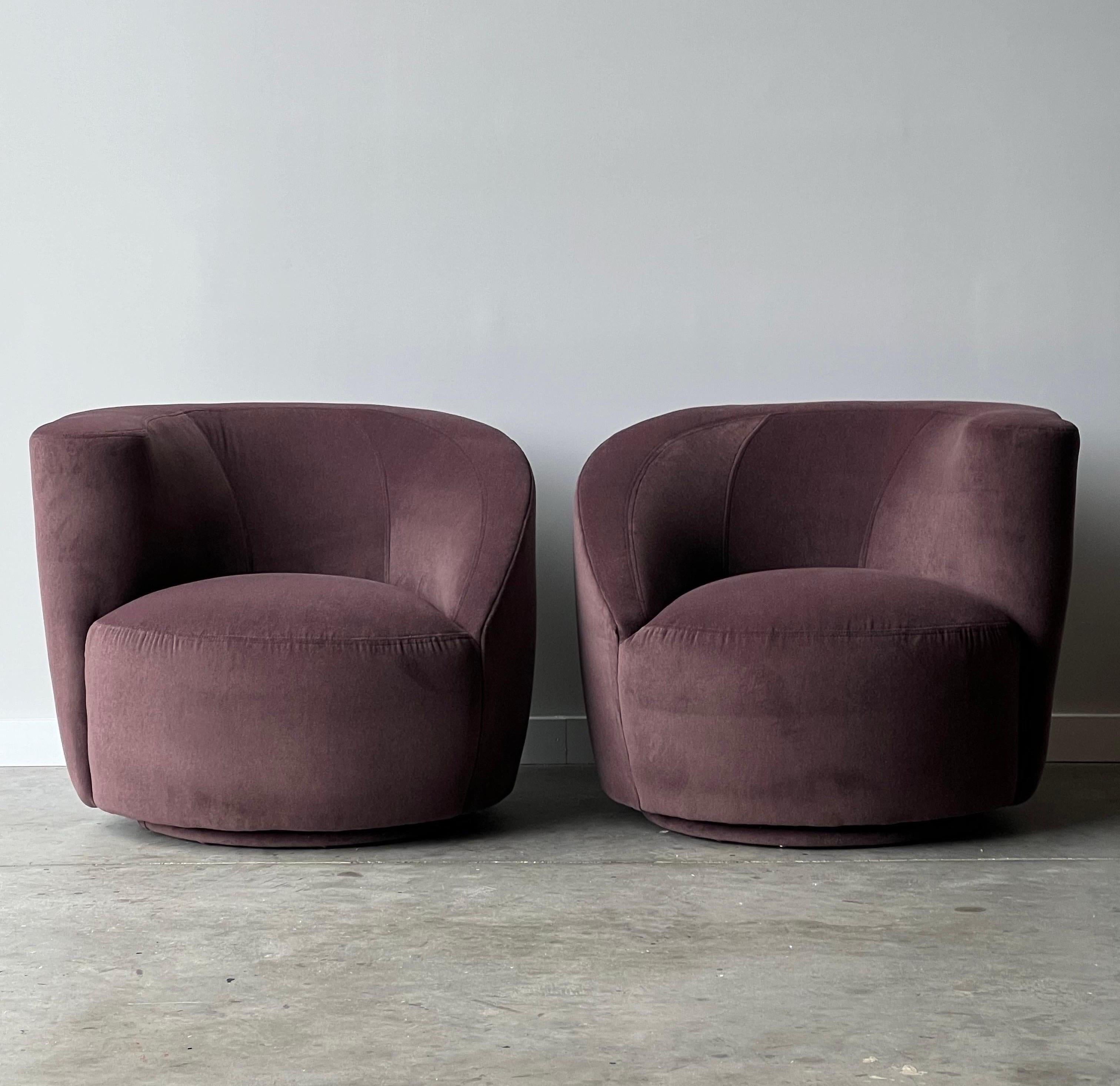 Vintage Nautilus Lounges by Vladimir Kagan - a Pair For Sale at 1stDibs
