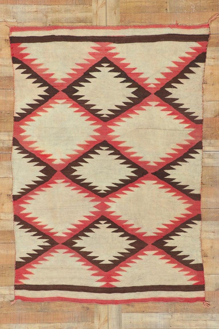 Vintage Navajo Eye Dazzler Rug with Native American Style For Sale at ...