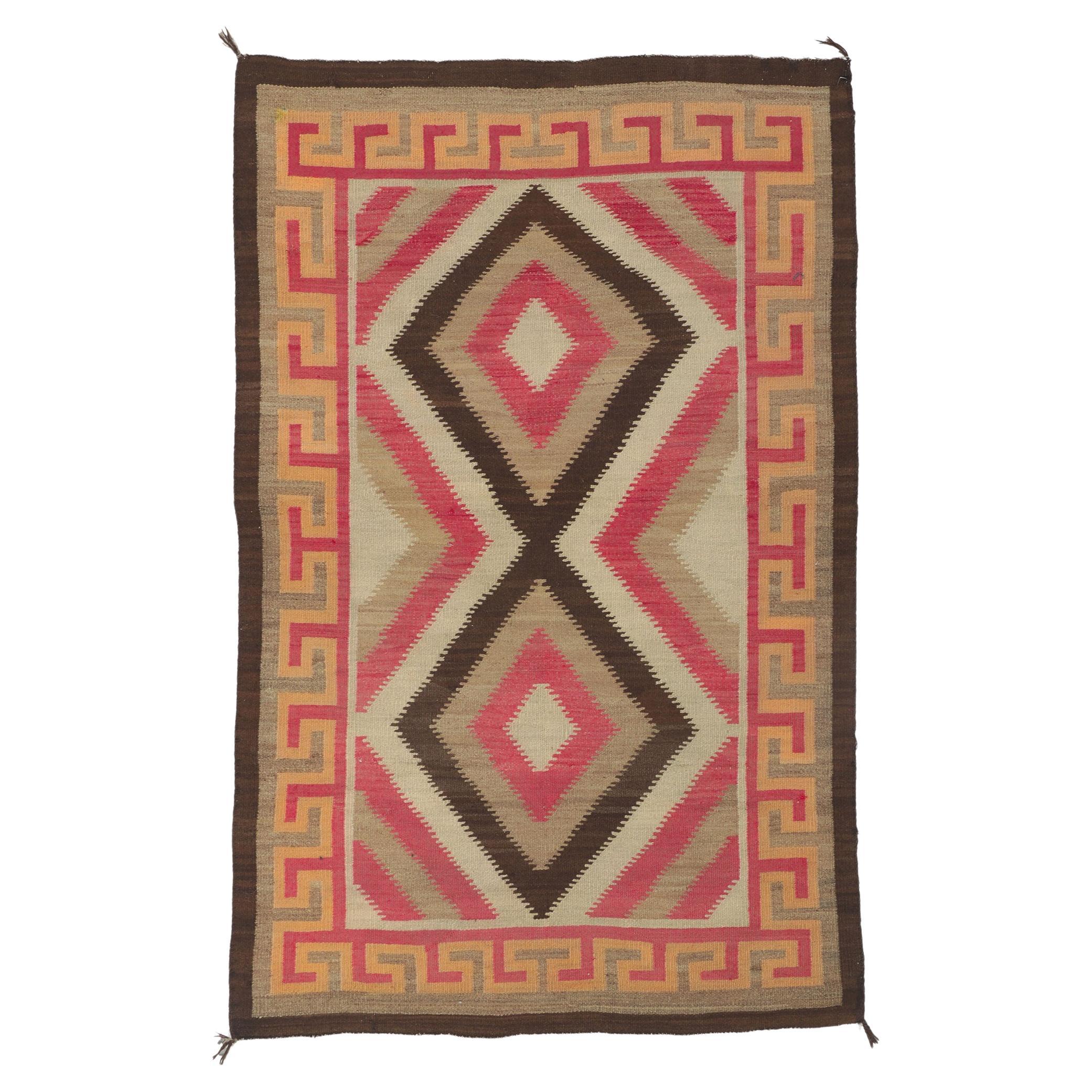 Vintage Navajo Eye Dazzler Rug with Native American Style For Sale at ...