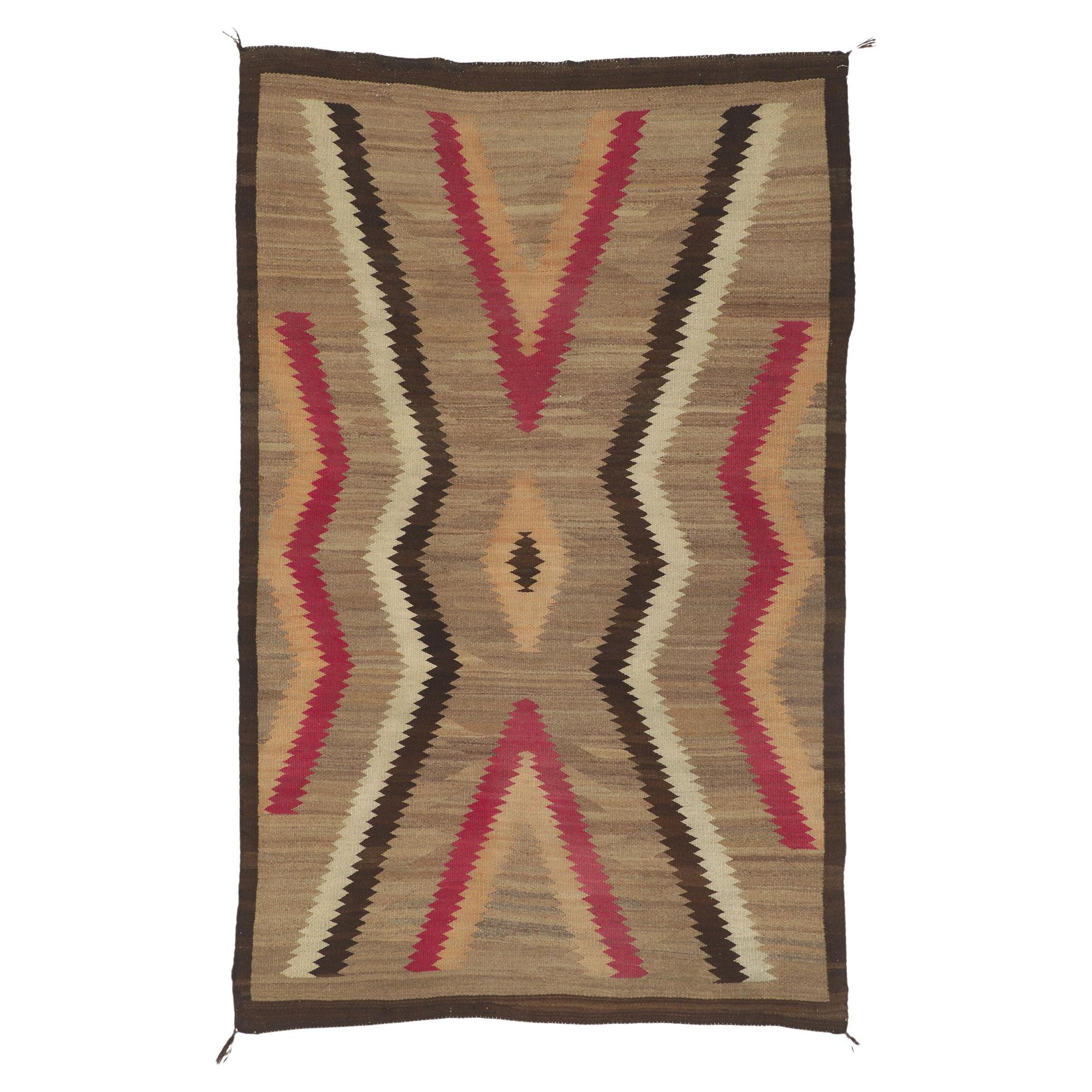 Vintage Navajo Eye Dazzler Rug with Native American Style For Sale at ...