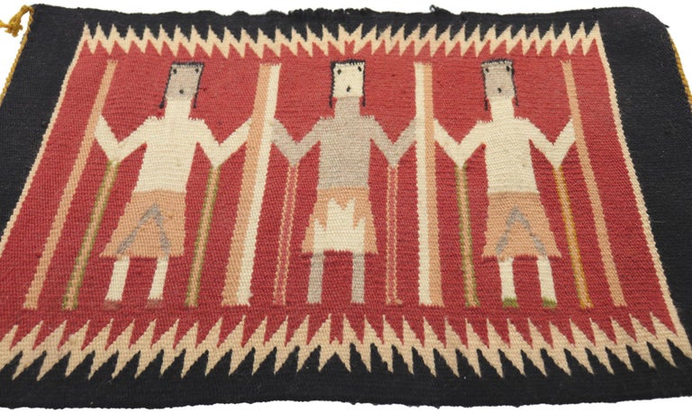 Vintage Navajo Yeibichai Rug For Sale at 1stDibs