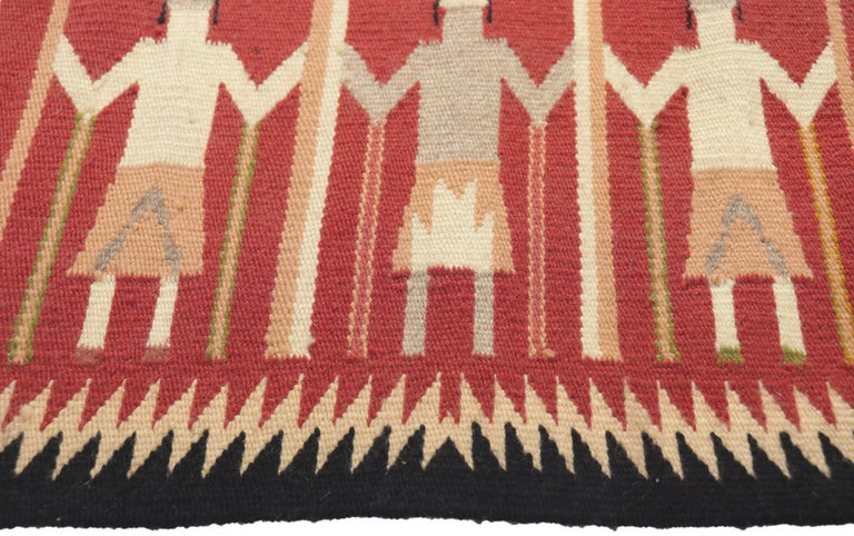 Vintage Navajo Yeibichai Rug For Sale at 1stDibs