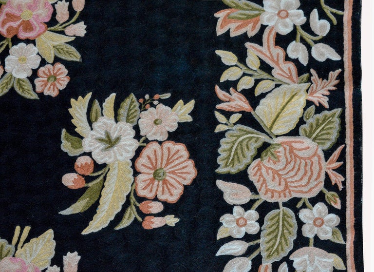 Vintage Needlepoint Rug For Sale at 1stDibs