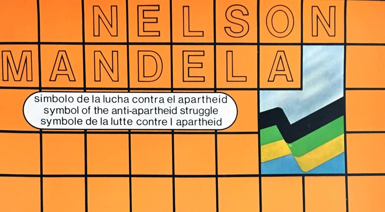Vintage Nelson Mandela Apartheid Poster, 1986 For Sale at 1stDibs