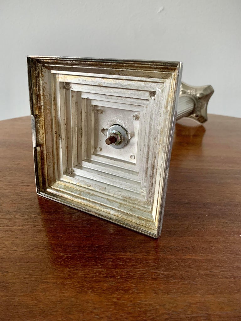 Vintage Neoclassical Silver Corinthian Column Candlestick For Sale at ...