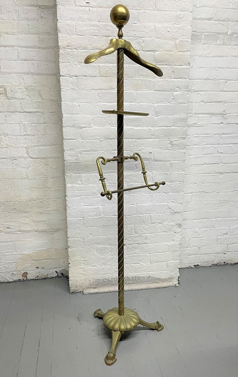 Vintage Neoclassical Style Brass Valet For Sale at 1stDibs