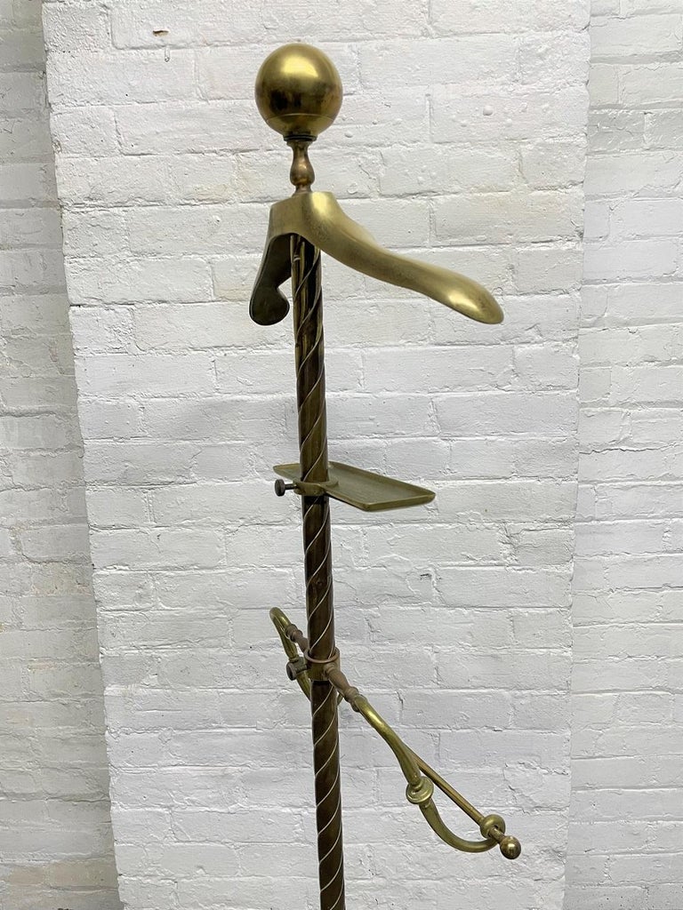 Vintage Neoclassical Style Brass Valet For Sale at 1stDibs
