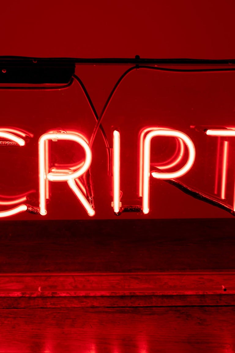 Vintage Neon Chemist Sign in a Perspex Box, 20th Century For Sale at ...