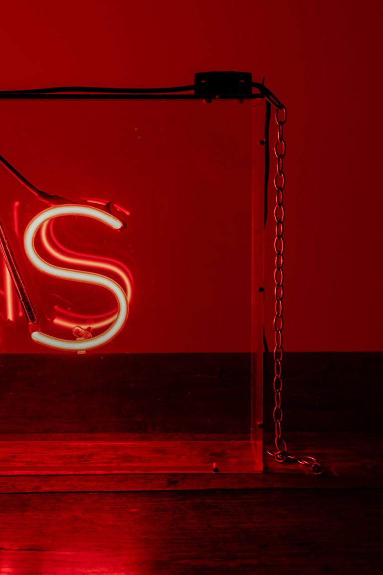 Vintage Neon Chemist Sign in a Perspex Box, 20th Century For Sale at ...