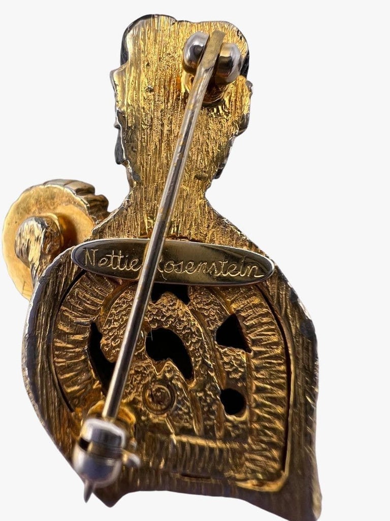 Vintage Nettie Rosenstein Geisha Woman Figural Rhinestone Brooch, 1960s ...