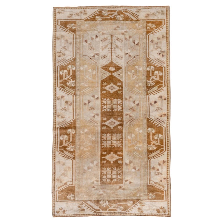 Vintage Neutral Turkish Oushak Rug, Brown Tones, circa 1950s For Sale ...