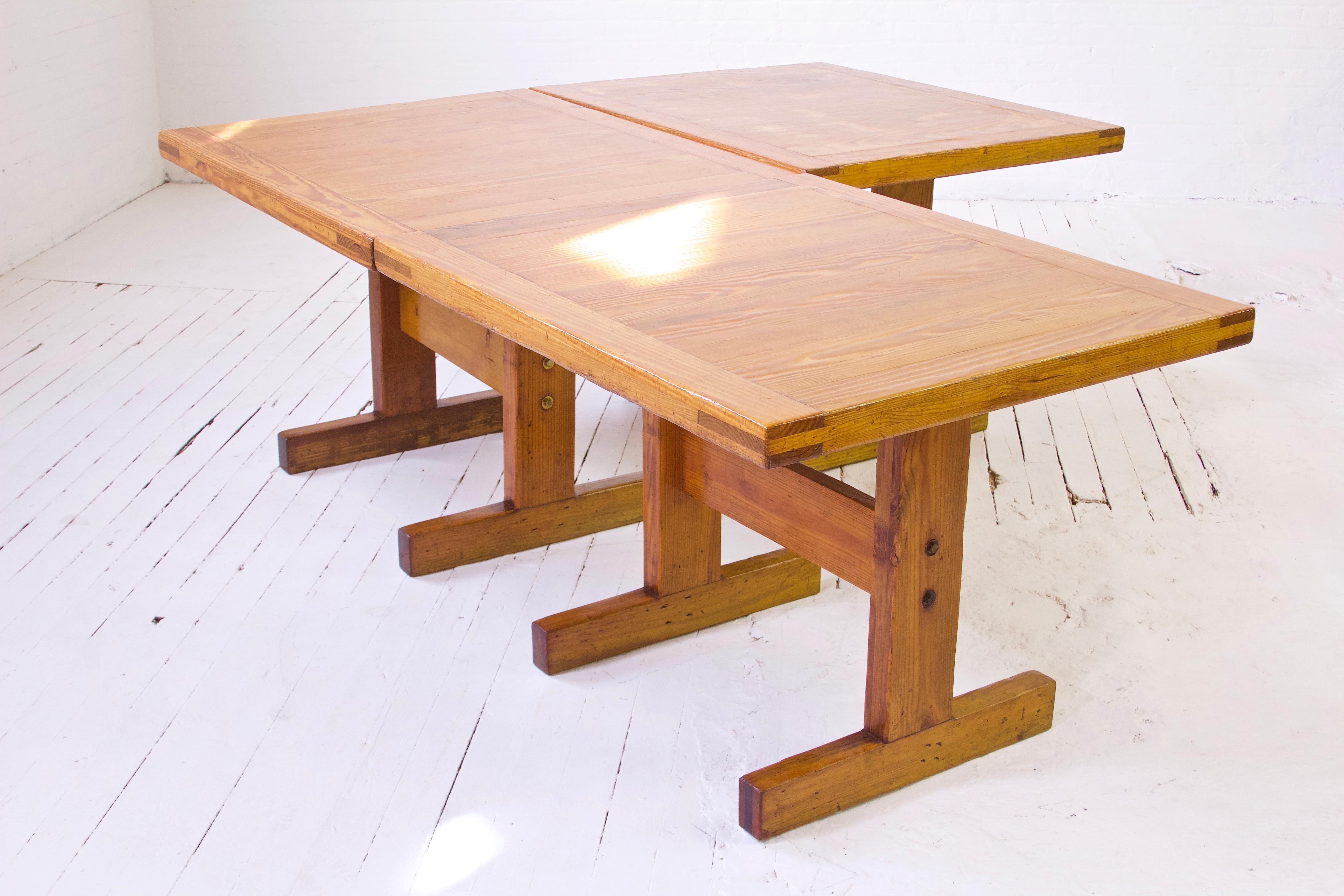 Vintage New York City Municipal Trestle Tables in Pine, 1970s--three ...