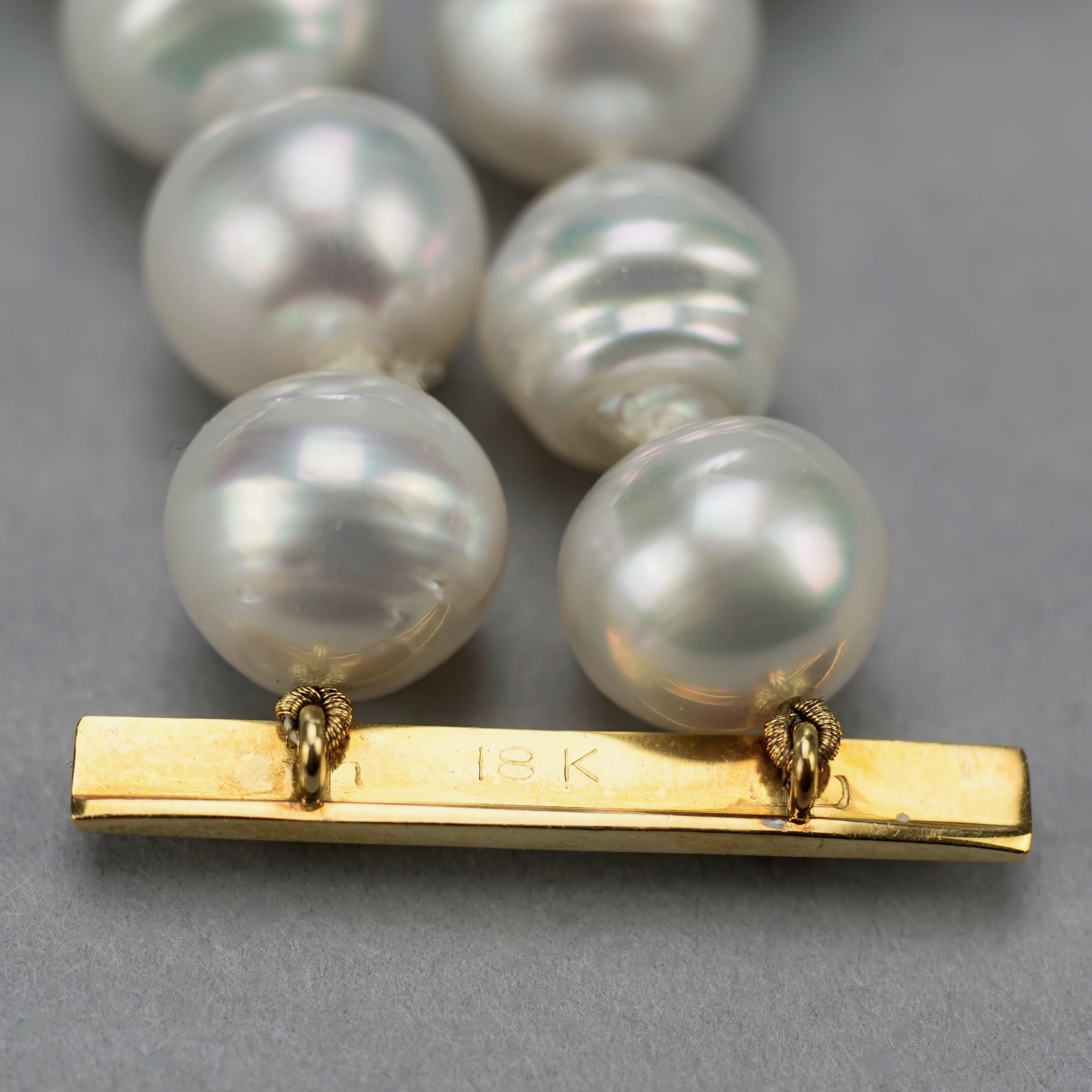 Vintage NICHOLAS VARNEY Green Beryl Gemstone Two Strand Baroque Pearl ...