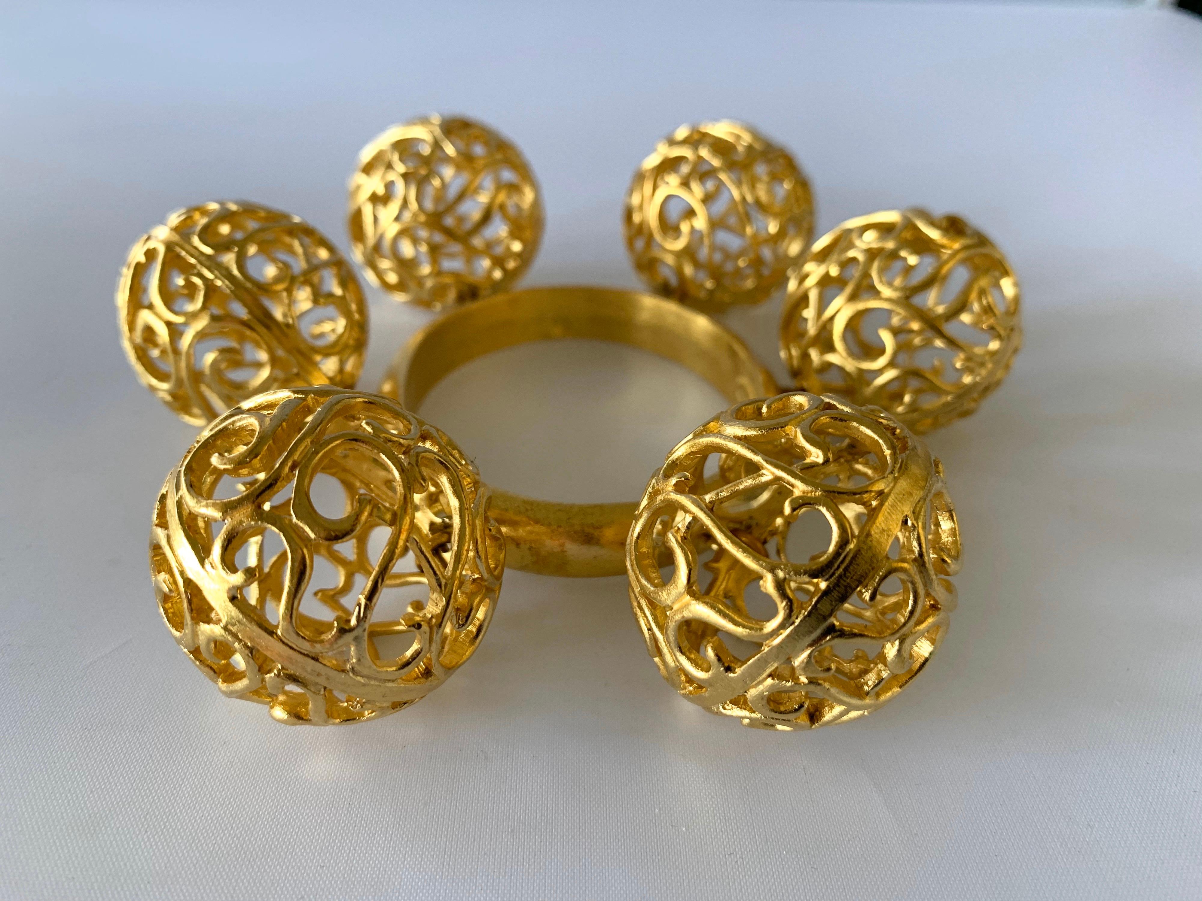 Vintage Nina Ricci, Paris Gold Ball Statement Bracelet at 1stDibs ...