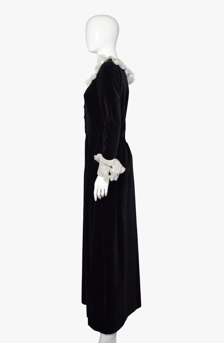 Vintage Nina Ricci Velvet Dress, 1980s For Sale at 1stDibs