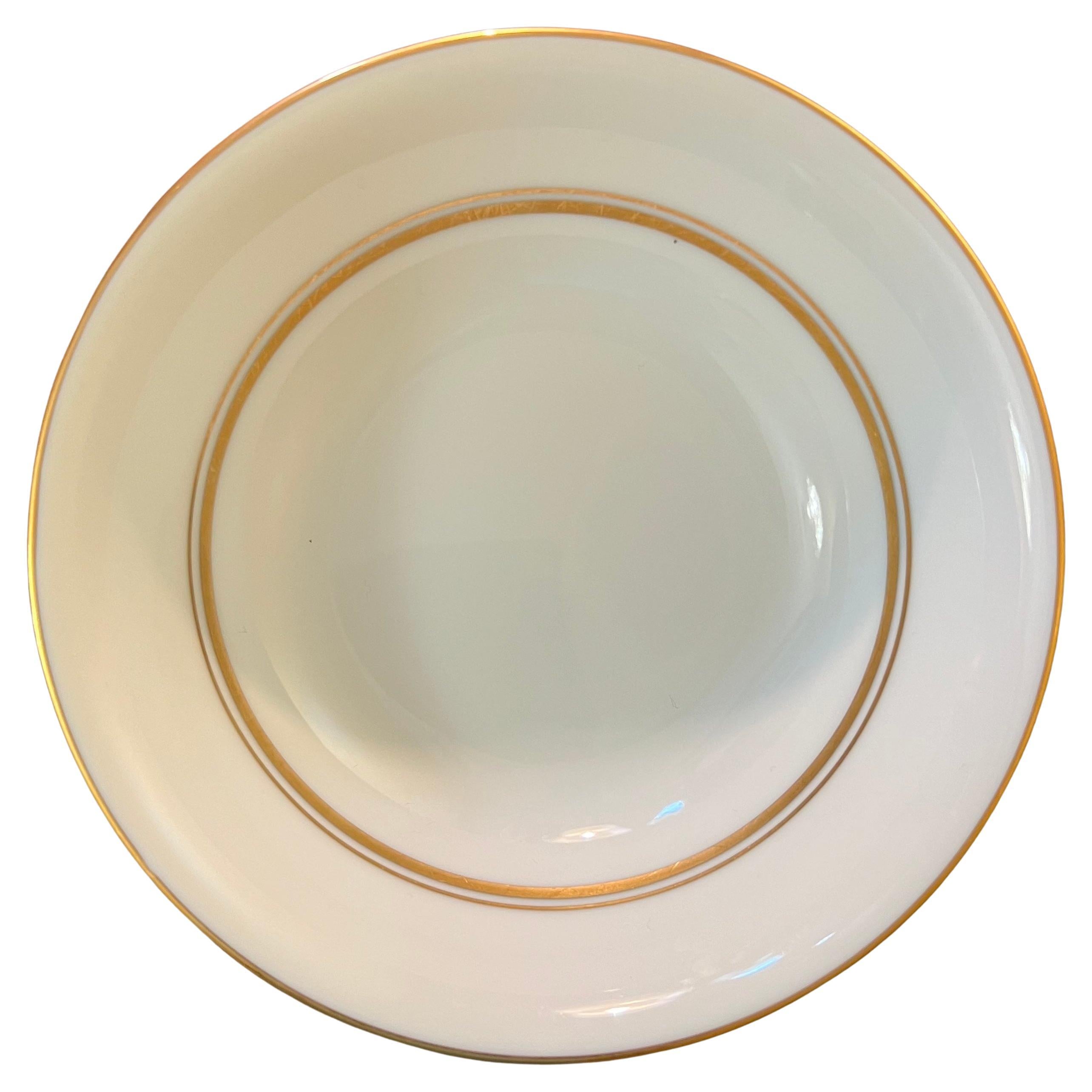 Vintage Noritake White and Gold Bowl For Sale at 1stDibs