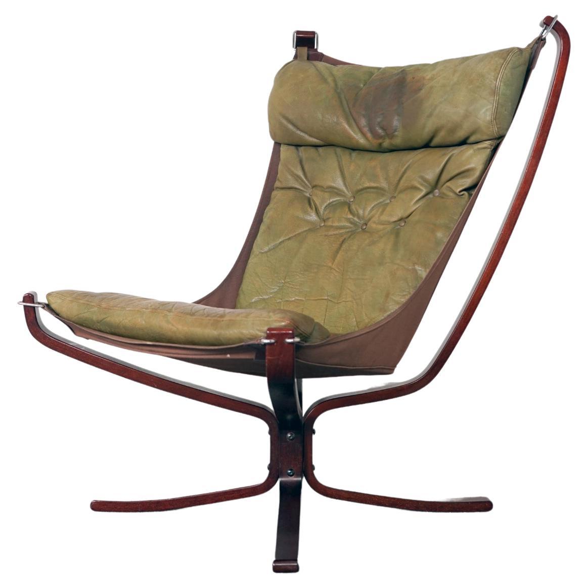 Black Leather Falcon Chair by Sigurd Ressell at 1stDibs