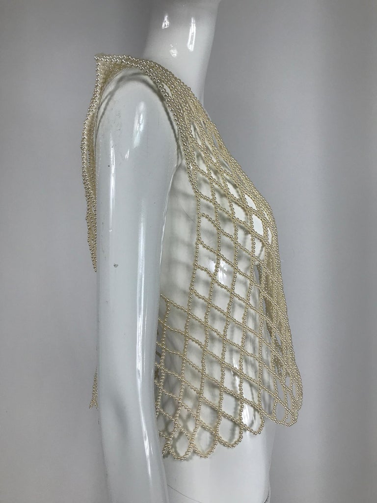 Vintage Novelty Pearl Vest 1980s For Sale at 1stDibs
