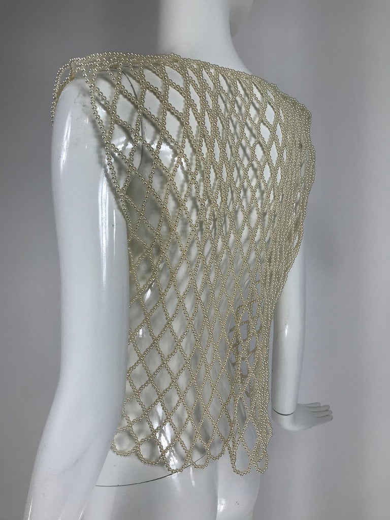 Vintage Novelty Pearl Vest 1980s For Sale at 1stDibs