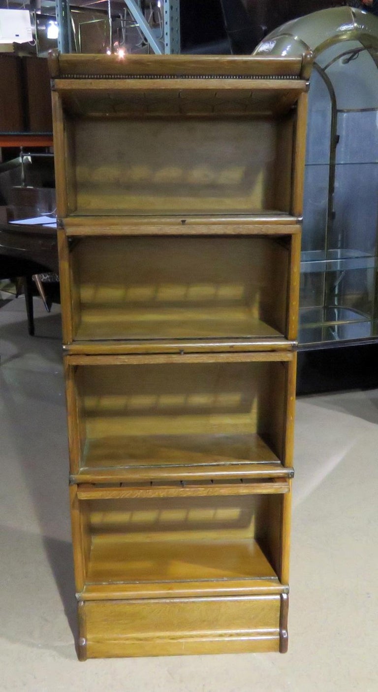 Vintage Oak Barrister Bookcase Attributed to Macey For Sale at 1stDibs