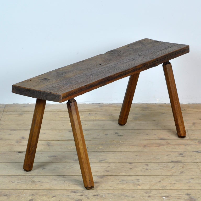 Vintage pine Bench at 1stDibs