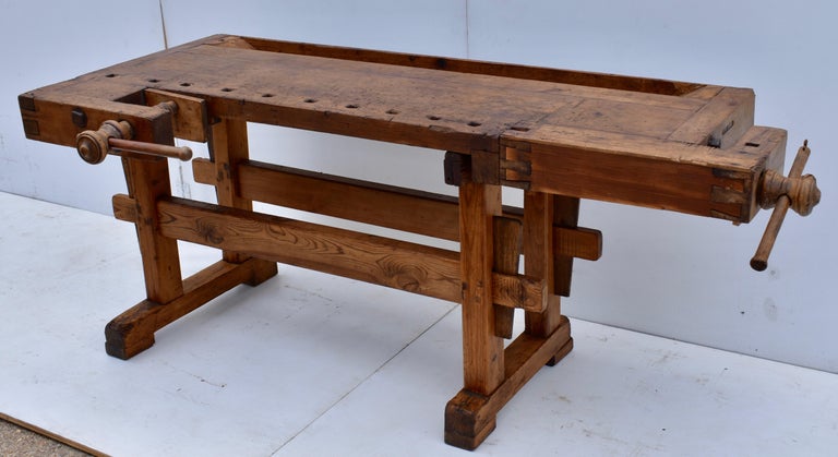 Vintage Oak Carpenter's and Joiner's Work Bench at 1stDibs | joiners bench