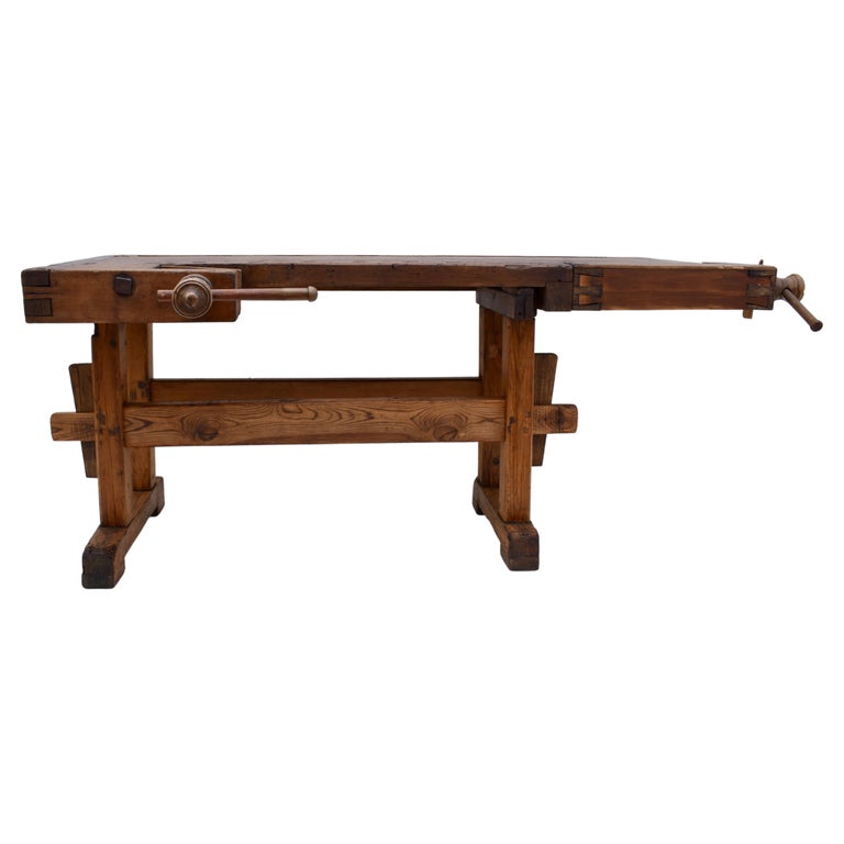 Vintage Oak Carpenter's and Joiner's Work Bench at 1stDibs | joiners bench