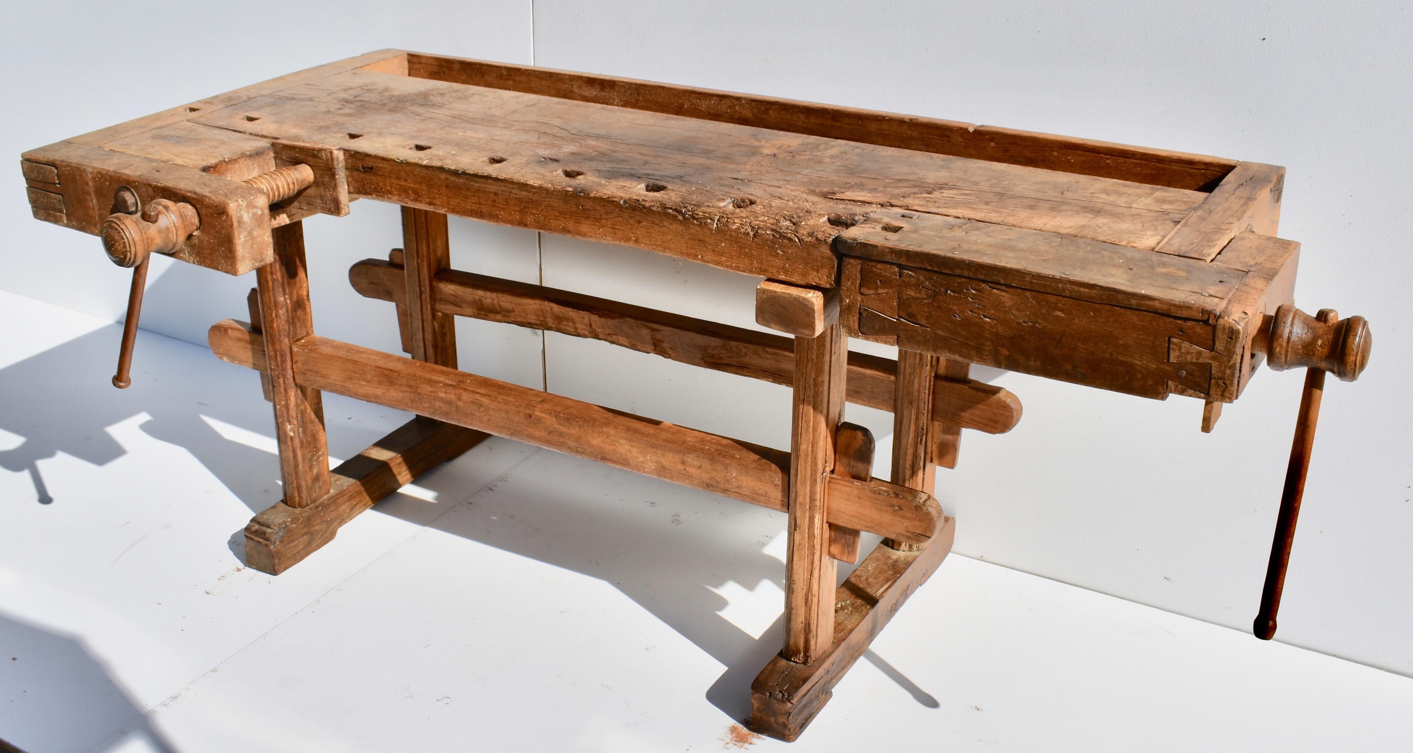 Vintage Oak Carpenters' and Joiners' Workbench at 1stDibs | joiners ...