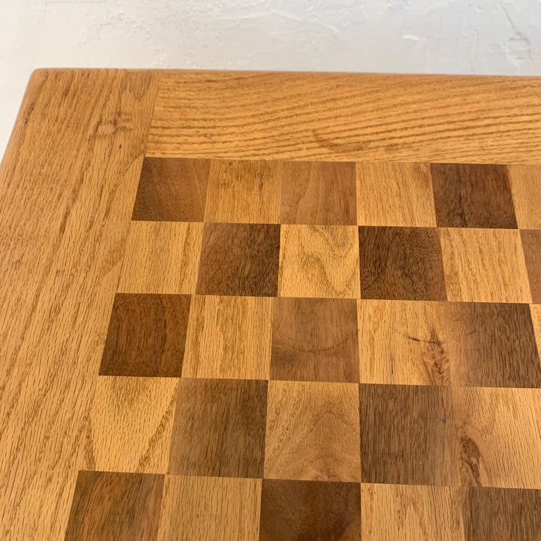 Vintage Oak Chess Table at 1stDibs