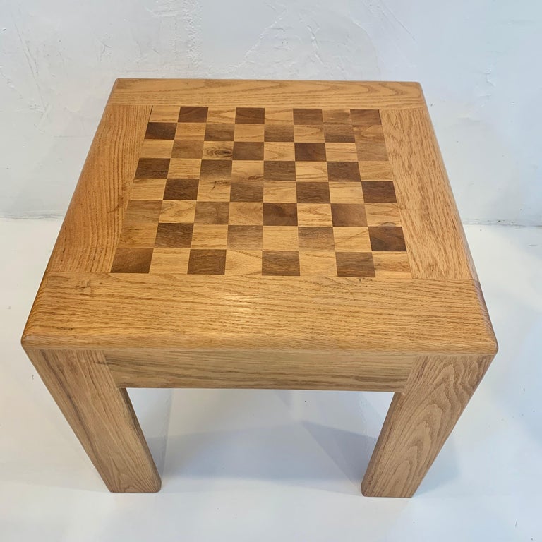 Vintage Oak Chess Table at 1stDibs