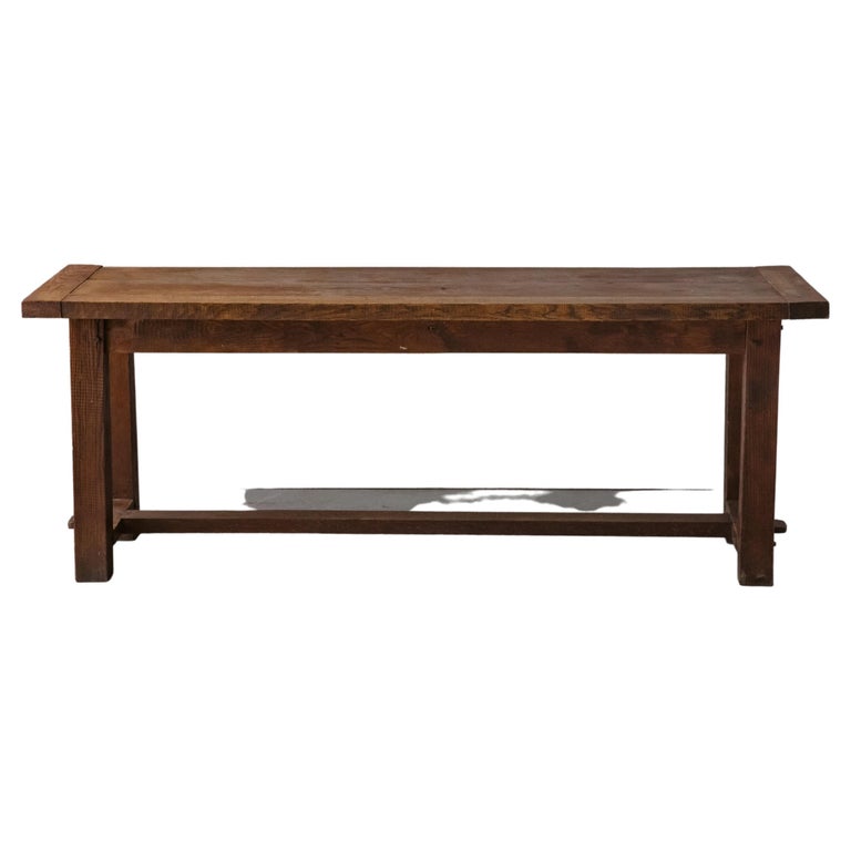 Vintage Oak Console Table from France, circa 1960 For Sale at 1stDibs